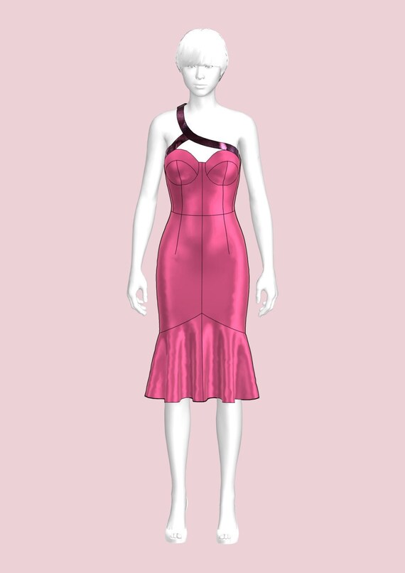 CORSET DRESS PATTERN Woman Dress Pattern sewing Pattern Pdf - Etsy