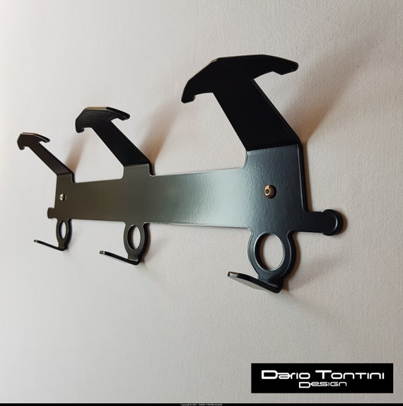 Wall Coat Hanger Industrial Rack Design 3 Hooks Black/ | Etsy