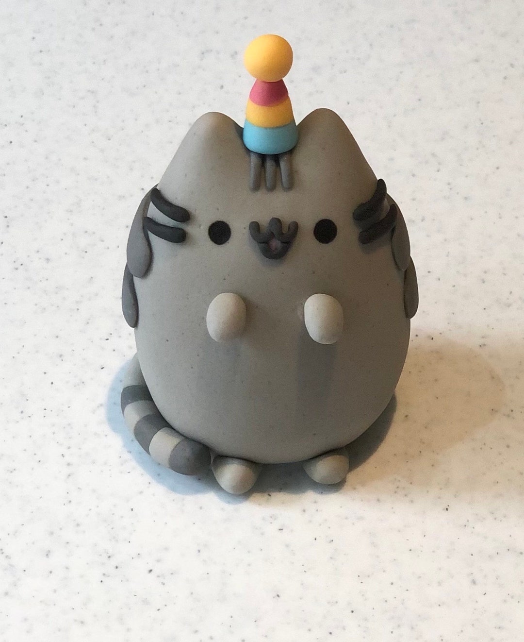 Pusheen Birthday Inspired Edible Cake Topper / Model, in Party Hat ...