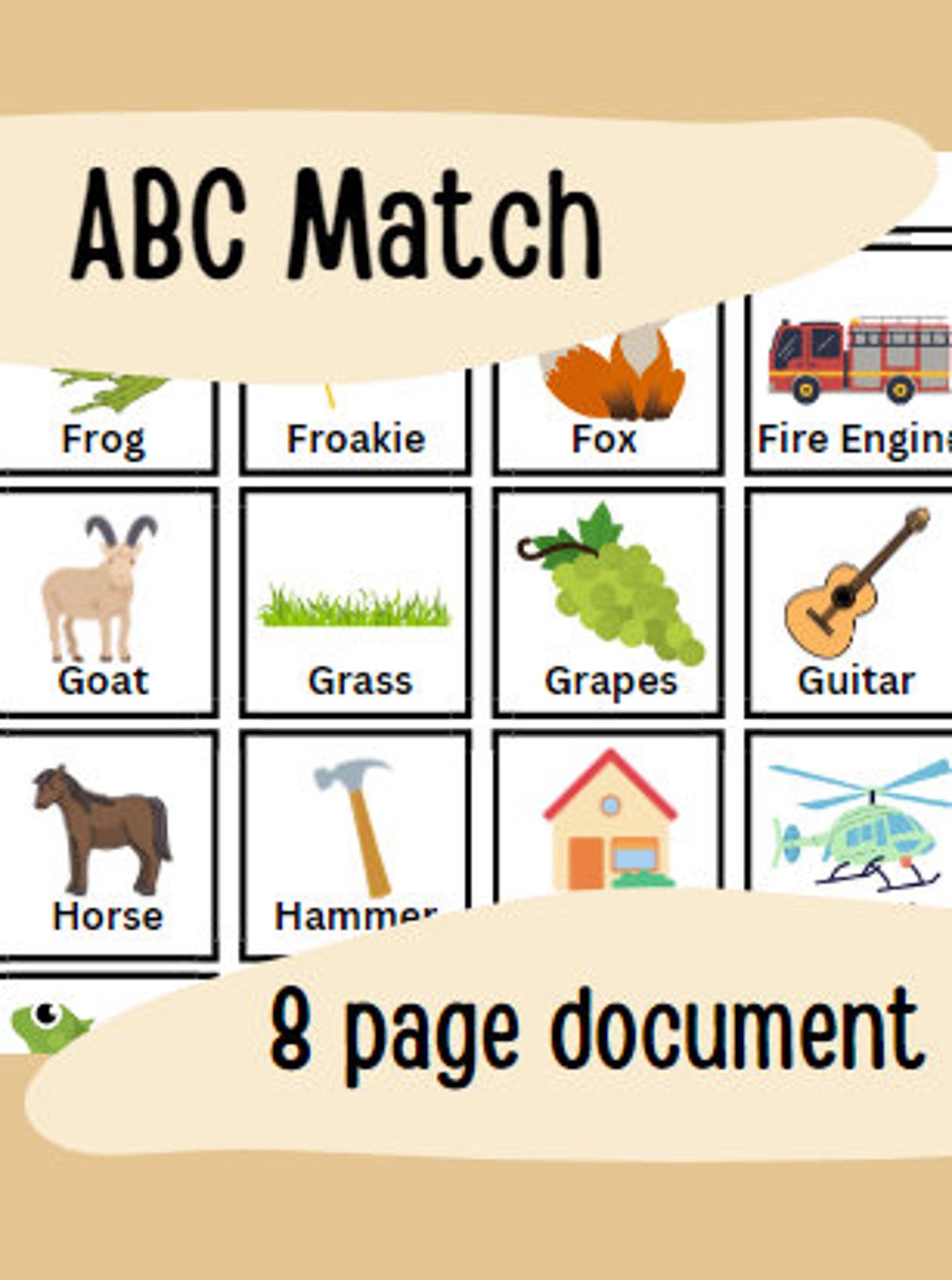 ABC Match - Etsy