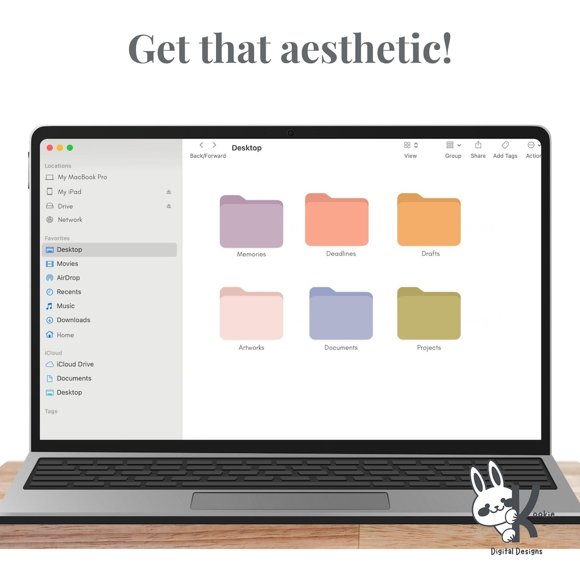 Spring Bloom Desktop Folder Icons: Mac & Windows (PNG, ICO) (PDF Guide ...