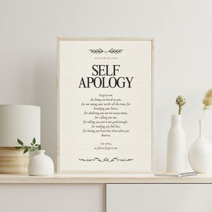 Minimalist Poem Wall Art Decor Self Love Poem Printable Gift ...