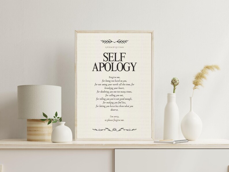 Minimalist Poem Wall Art Decor Self Love Poem Printable Gift ...
