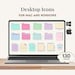 130 Colorful Desktop Icons, Mac and Windows (digital Download) - Etsy