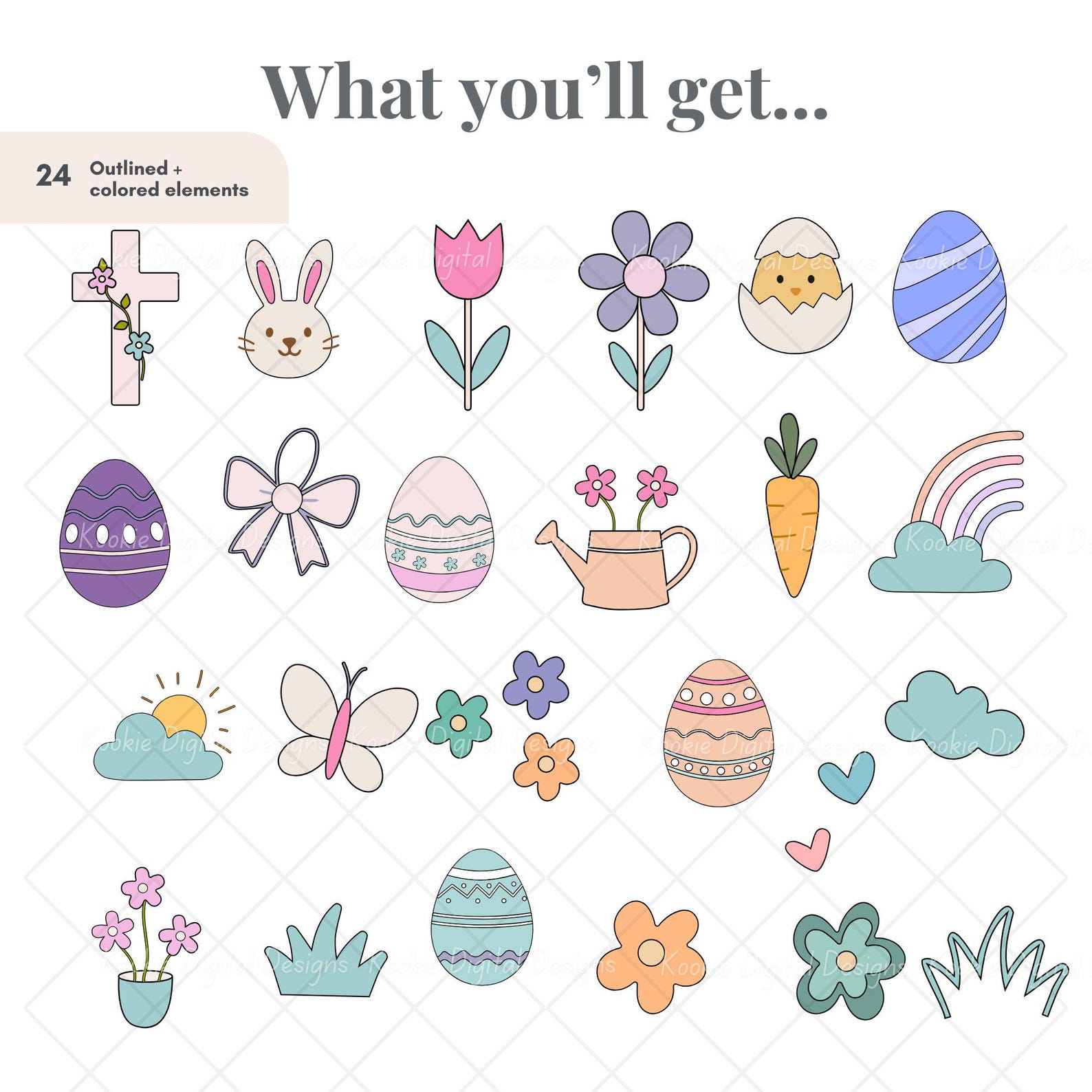 Spring Clipart, Spring Svg, Spring Elements, Spring Bundle, Spring ...