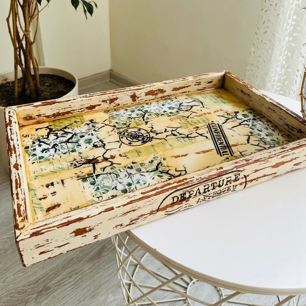 Painted Serving Tray - Etsy