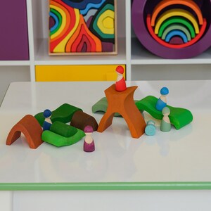 Wooden Tree Stacker Montessori Tree Stacking Toy Waldorf Tree Stacker ...