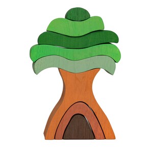 Wooden Tree Stacker Montessori Tree Stacking Toy Waldorf Tree Stacker ...