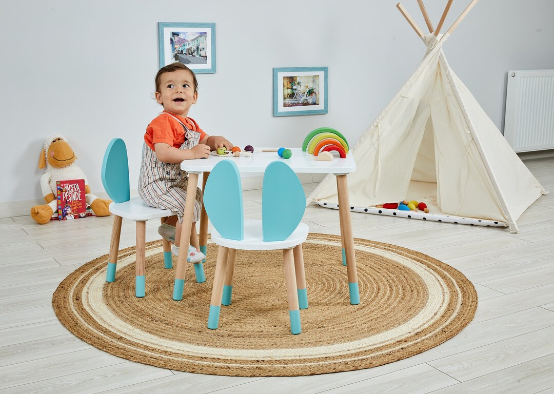 Wooden Kids Table and Chair Set Craft Table and Chairs Kids Toddler ...