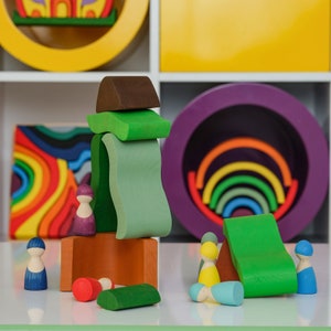 Wooden Tree Stacker Montessori Tree Stacking Toy Waldorf Tree Stacker ...