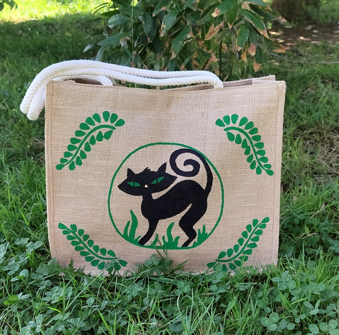 Hand Painted Bag, Jute Bag, Beach Bag, Eco Friendly Bag, Saddlebag ...