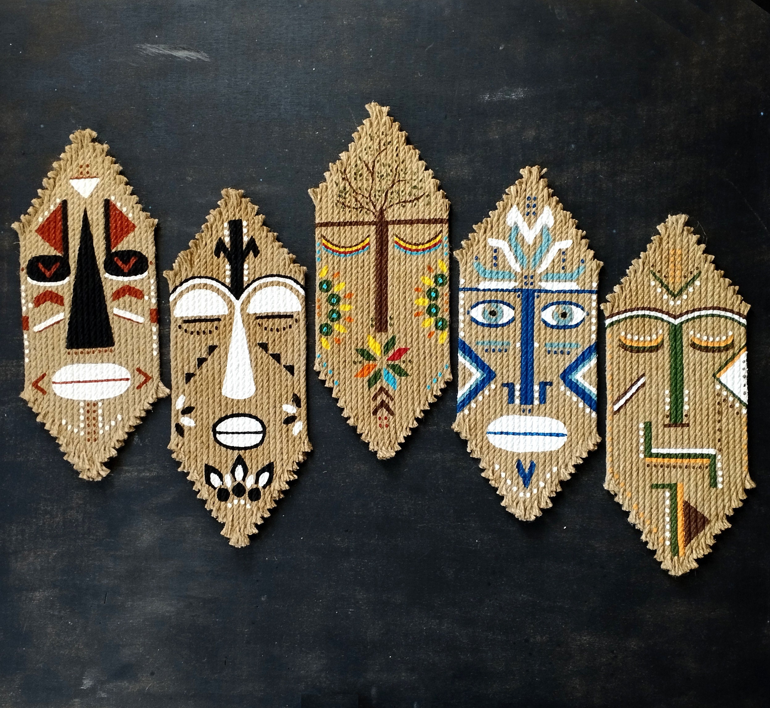 Customizable, Wall Mask, Wall Mask Decor, Jute Mask, African Wall Mask ...