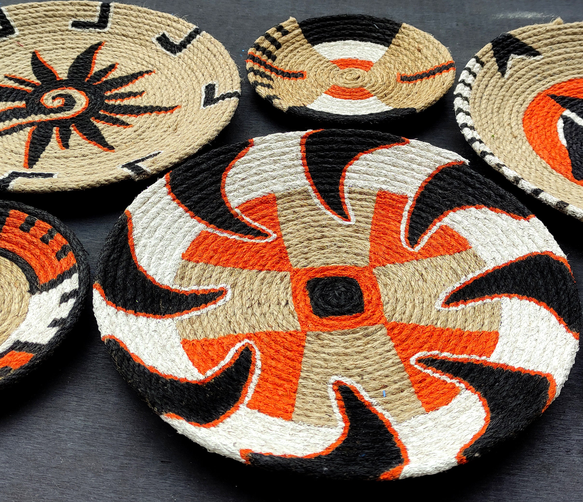 Set of 6, Wall Plate, Wall Basket, Wall Decor, Wall Art, Woven Wall ...