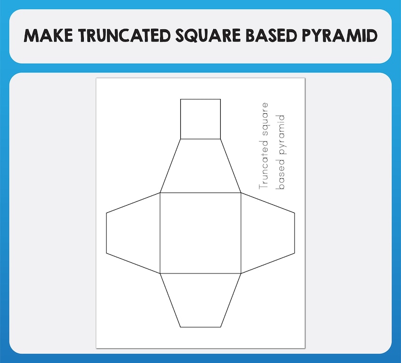 Make a 3d Truncated Square Based Pyramid Shape Out of Paper - Etsy