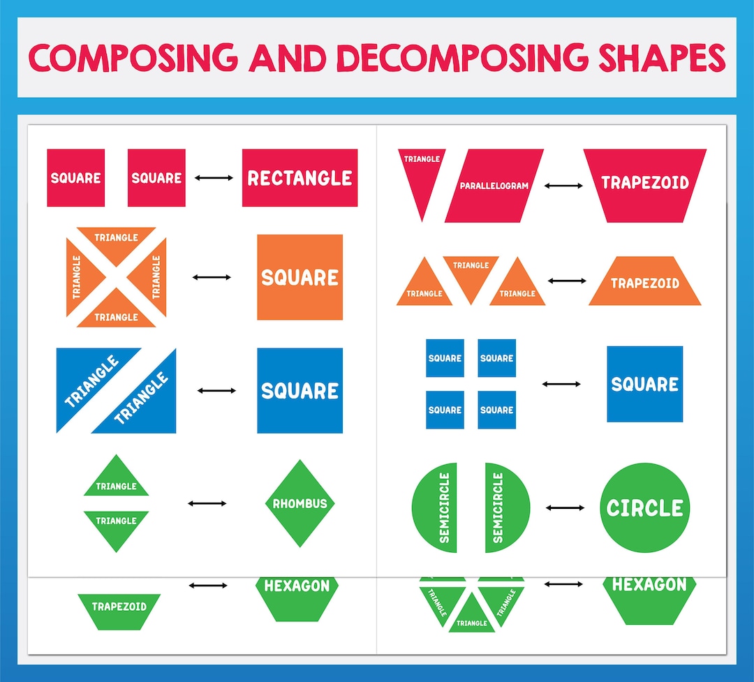 Composing and Decomposing 2D Shapes 20 Examples - Etsy