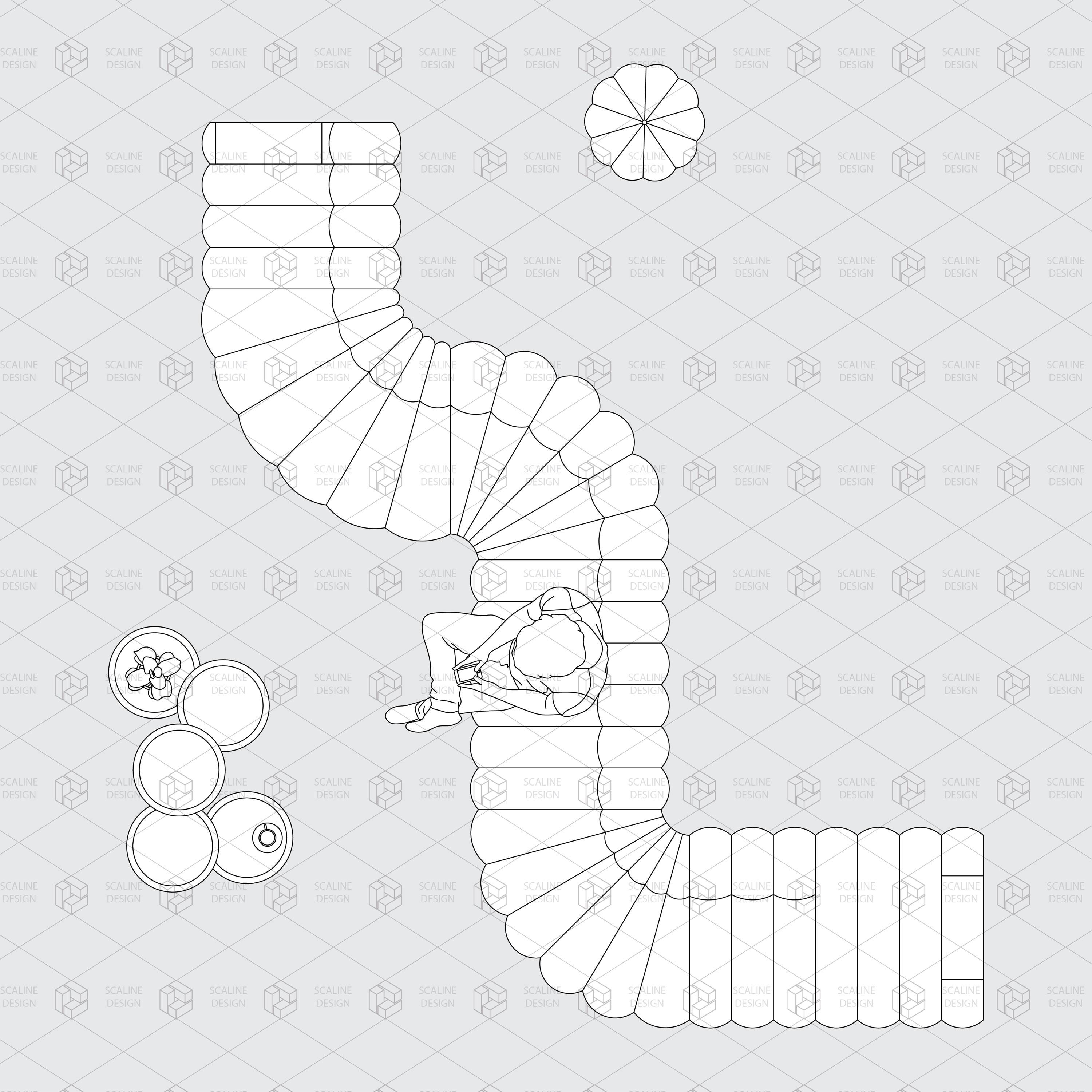 Lounge Furniture Sofa Top View, Vector Illustration, DWG-AI-PNG Format ...