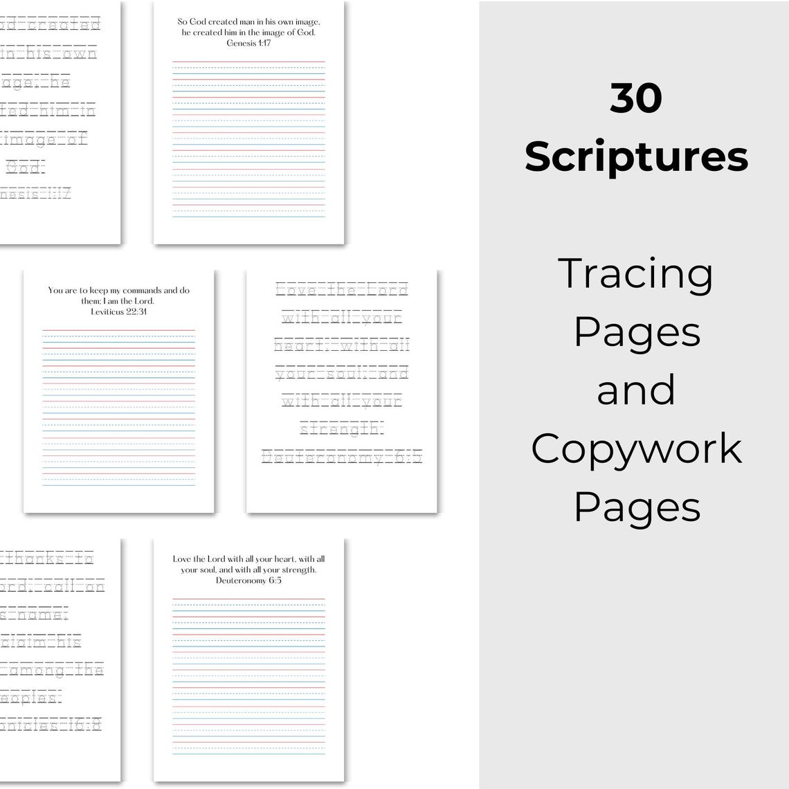 Bible Verse Copywork Pages | Scripture Memorization Print Copywork ...