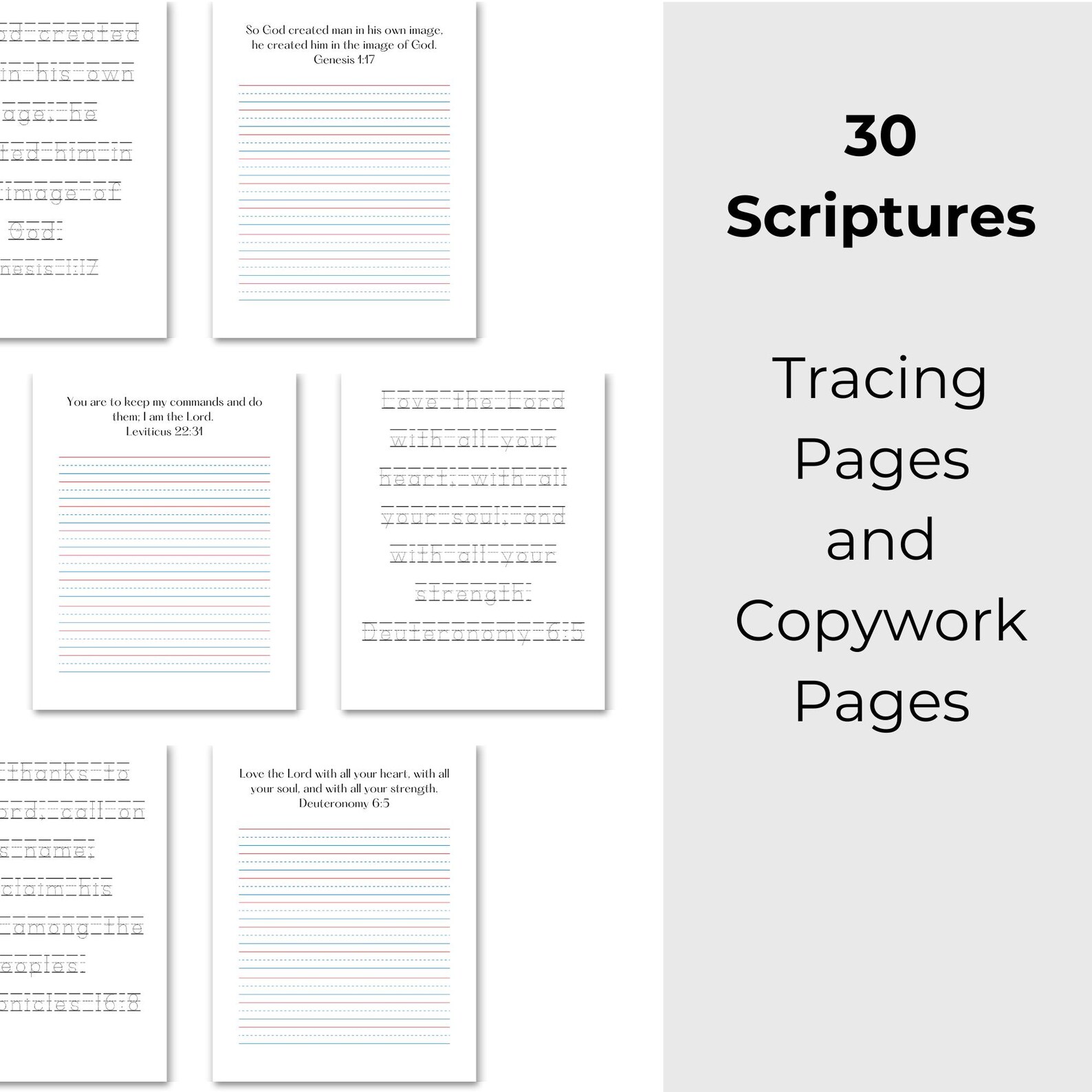 Bible Verse Copywork Pages | Scripture Memorization Print Copywork ...