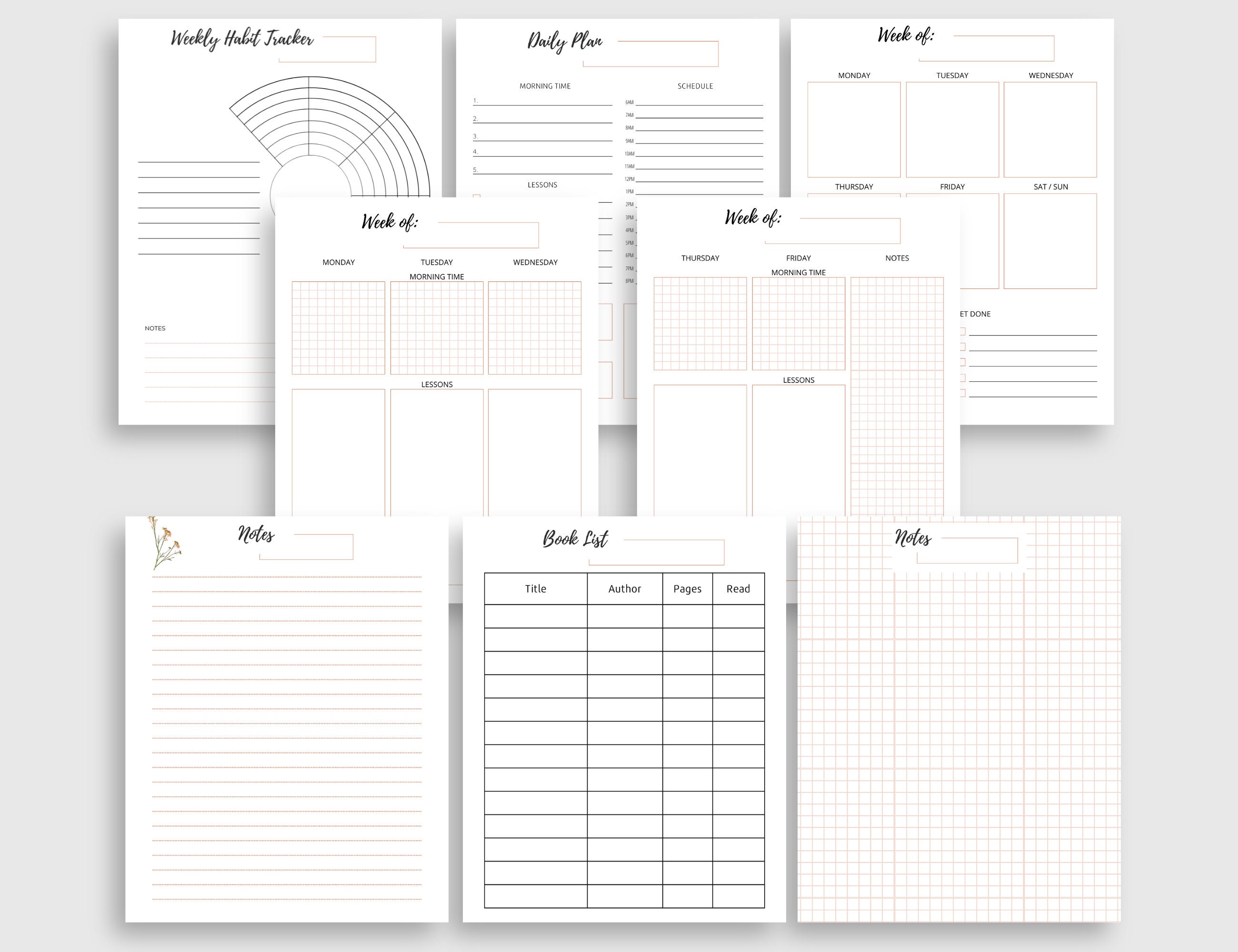 Printable Homeschool Planner| Charlotte Mason + Loop Schedule + Unit ...