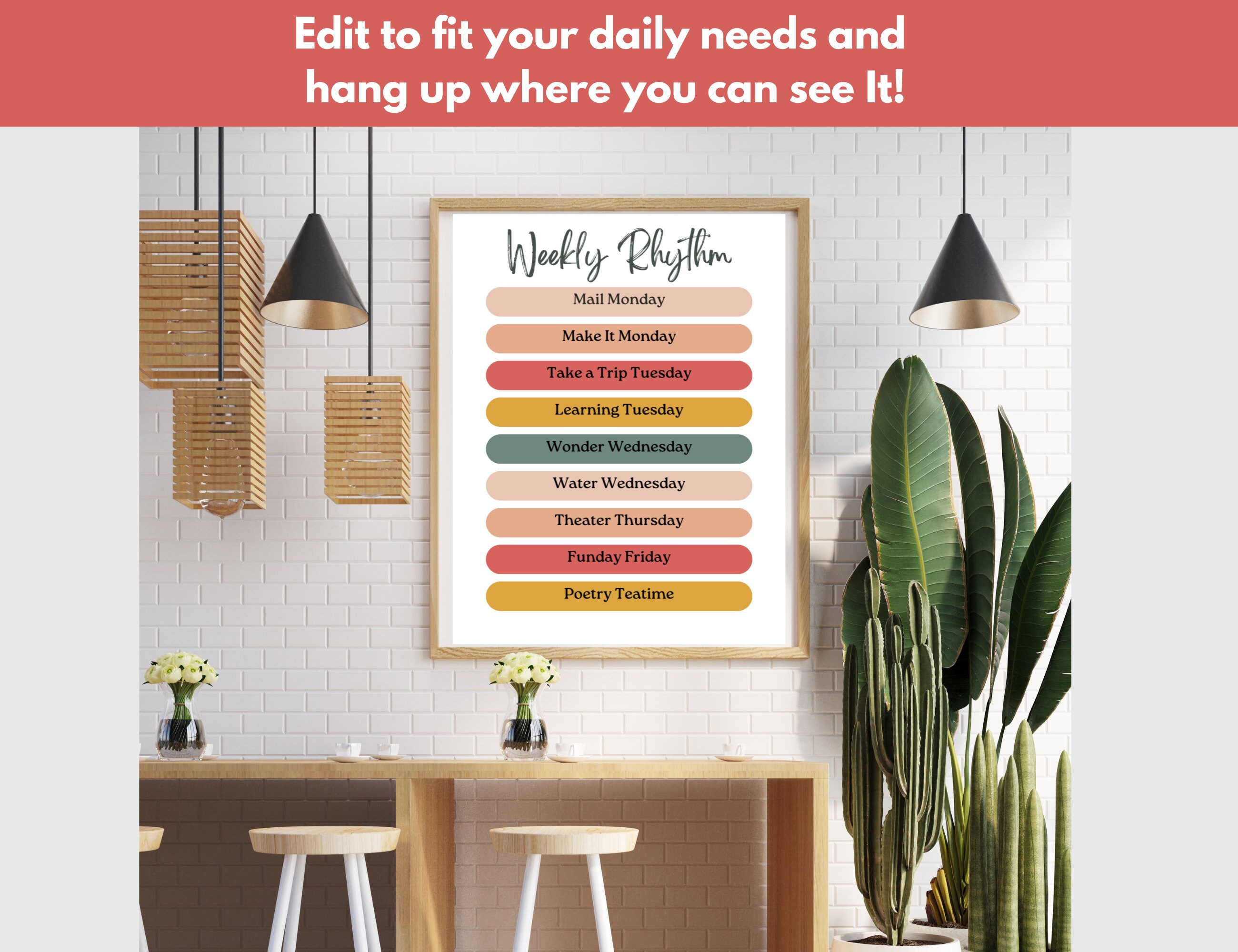 Daily and Weekly Rhythm Printable | Homeschool Daily Rhythm | Daily ...