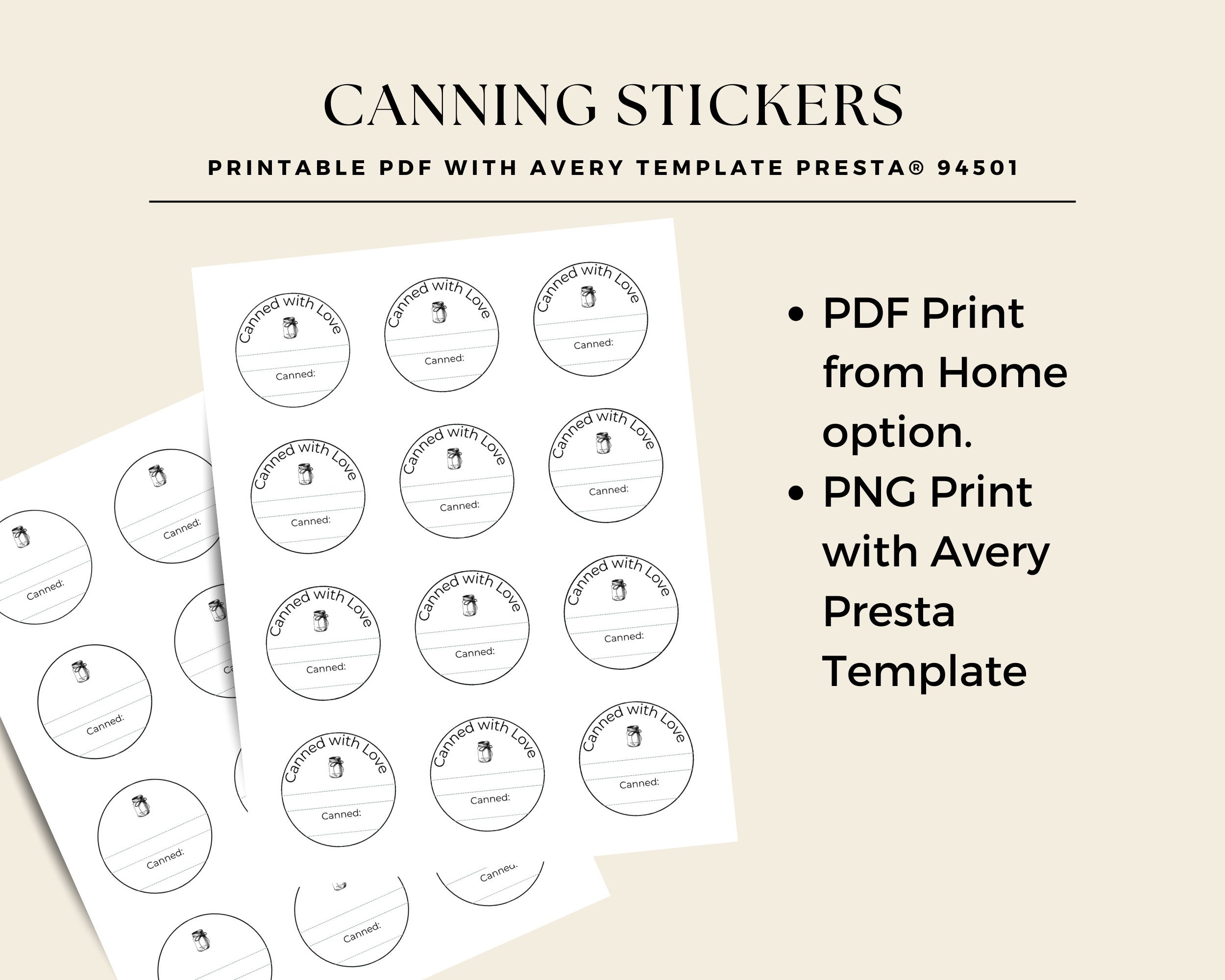 Homestead Canning Bundle: Recipe, Inventory Sheets & Jar Stickers ...
