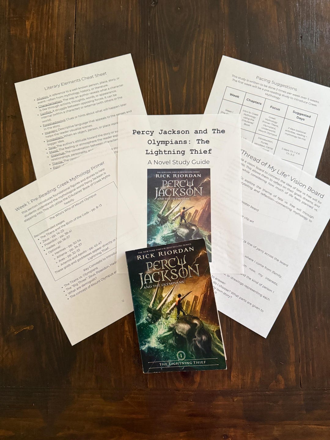Percy Jackson and the Olympians: the Lightning Thief Novel Study ...