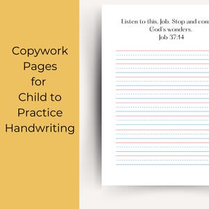 Bible Verse Copywork Pages | Scripture Memorization Print Copywork ...
