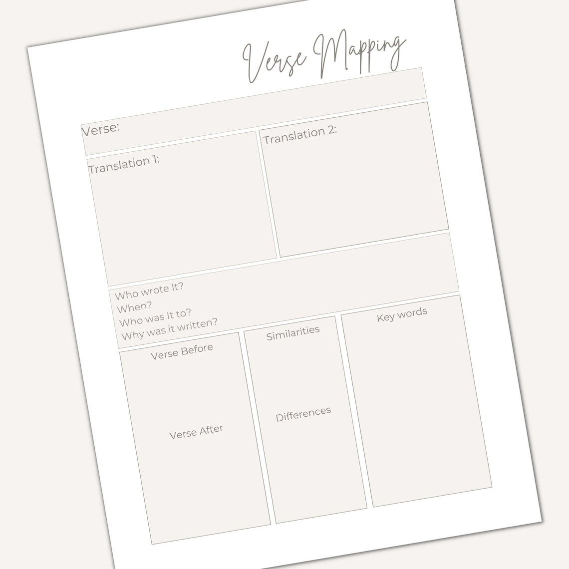 Bible Verse Mapping Printable Page | Bible Verse Mapping| Bible Study ...