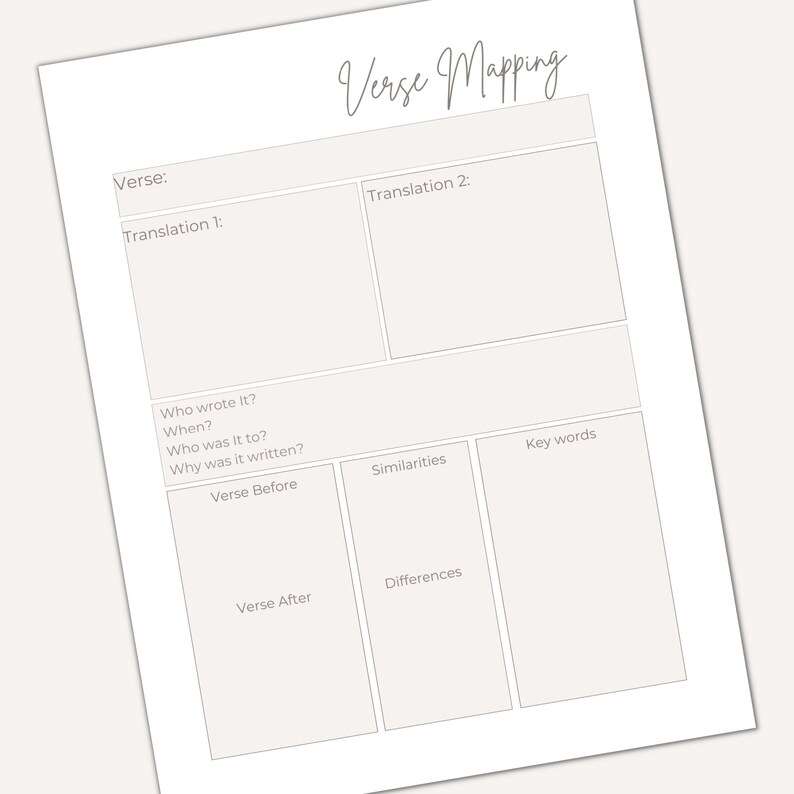 Bible Verse Mapping Printable Page Bible Verse Mapping Bible Study ...