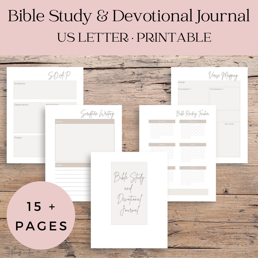Bible Study Printable Pack | Christian Devotional Journal | Bible Verse ...