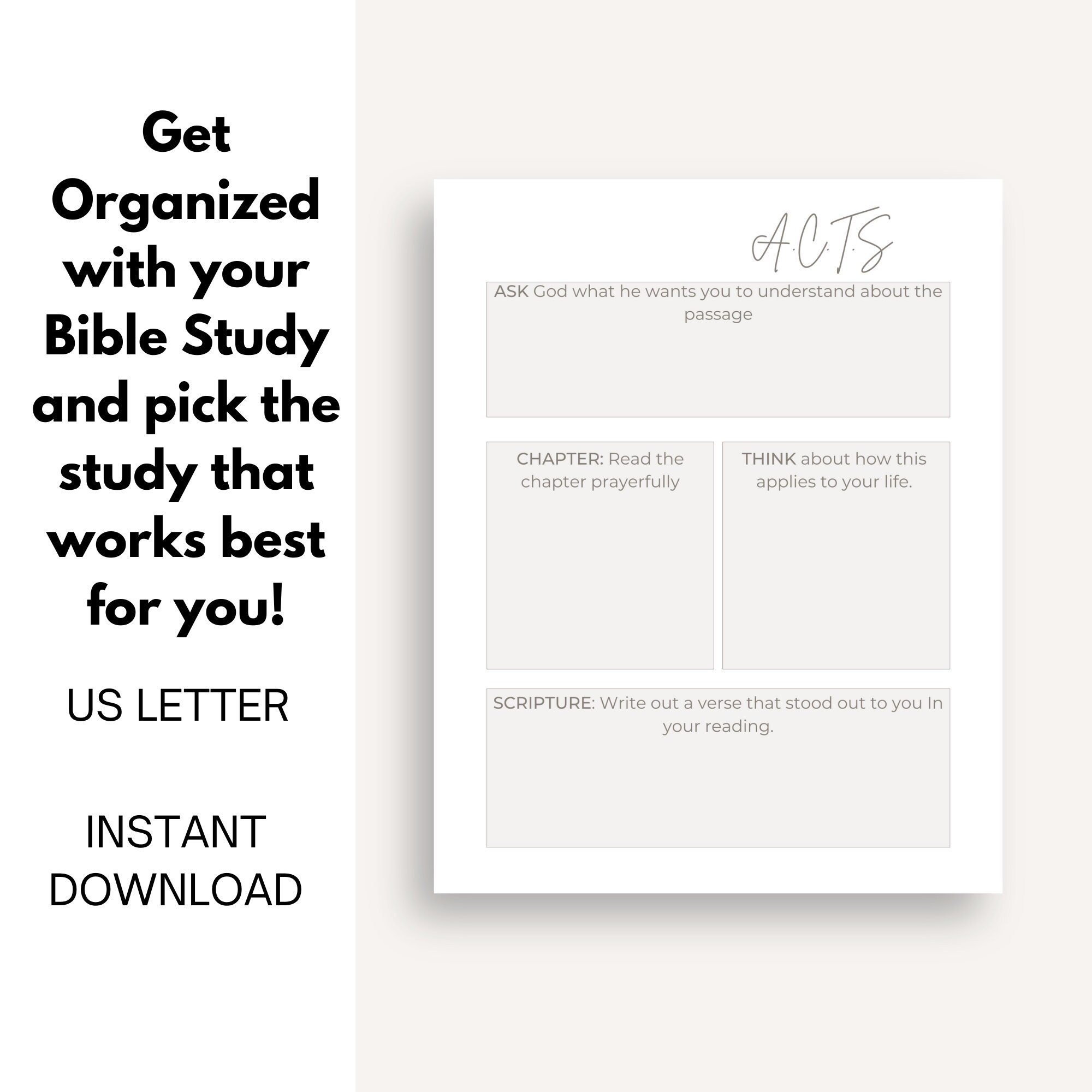 Bible Study Printable Pack | Christian Devotional Journal | Bible Verse ...