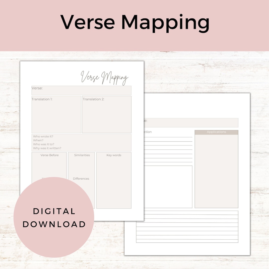 Bible Verse Mapping Printable Page | Bible Verse Mapping| Bible Study ...