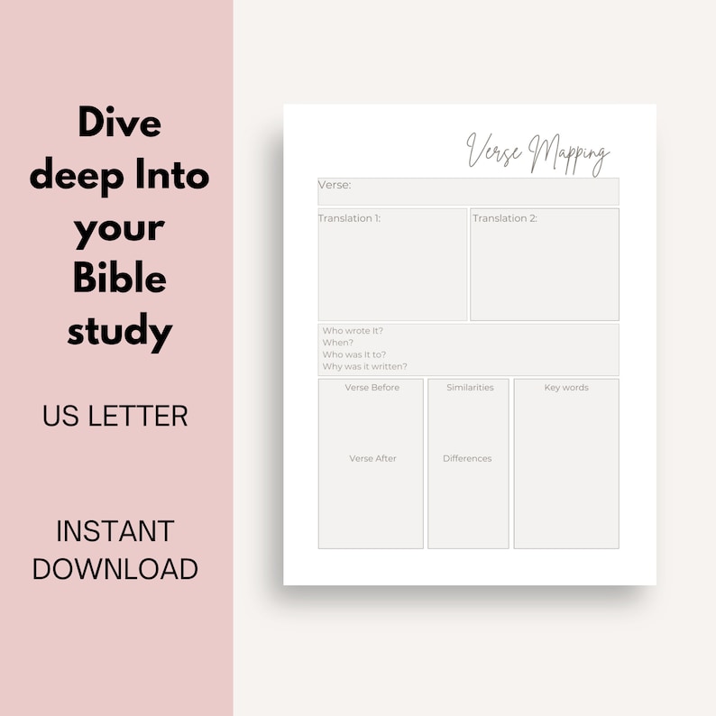 Bible Verse Mapping Printable Page | Bible Verse Mapping| Bible Study ...