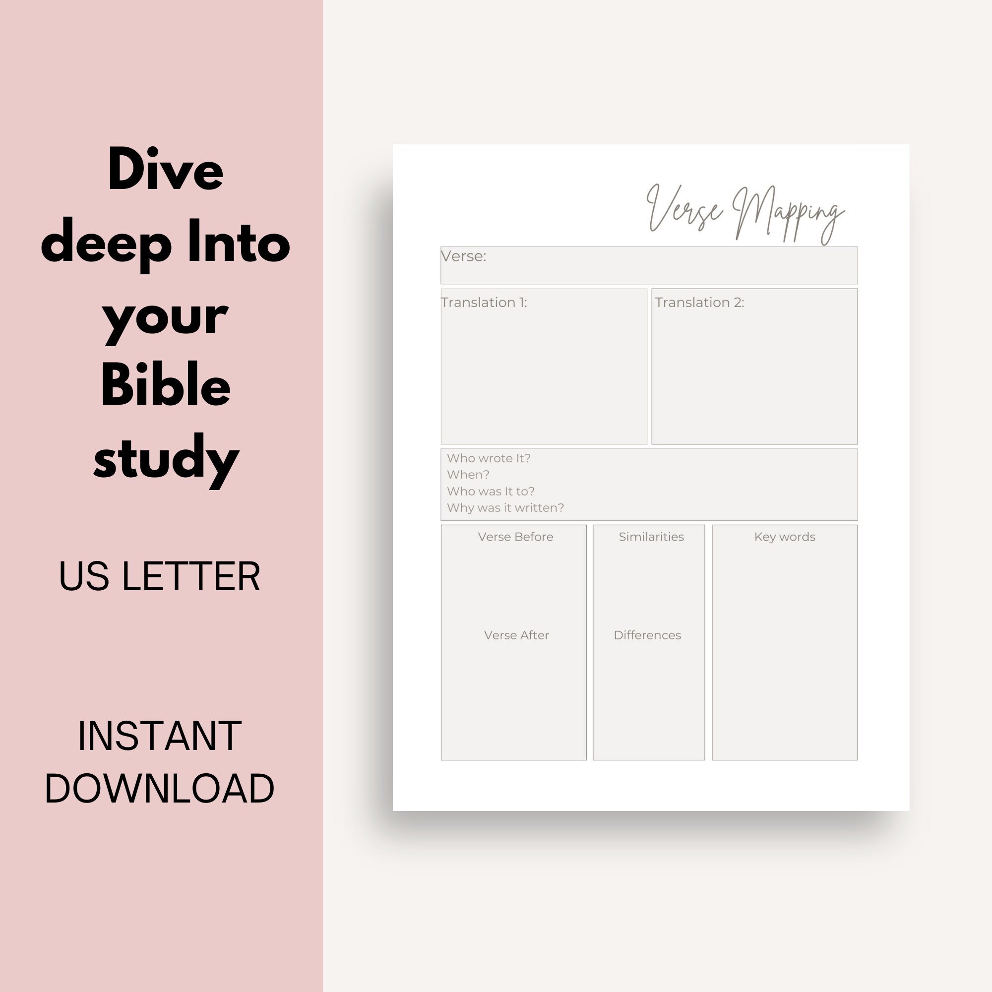 Bible Verse Mapping Printable Page Bible Verse Mapping Bible Study ...