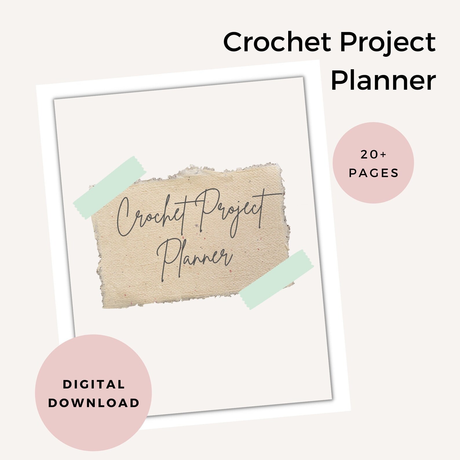 PRINTABLE Crochet Project Planner| Printable Download| US Letter ...