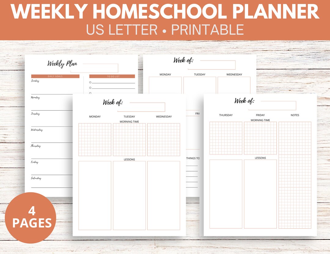 Printable Weekly Homeschool Planner| Charlotte Mason Homeschool ...