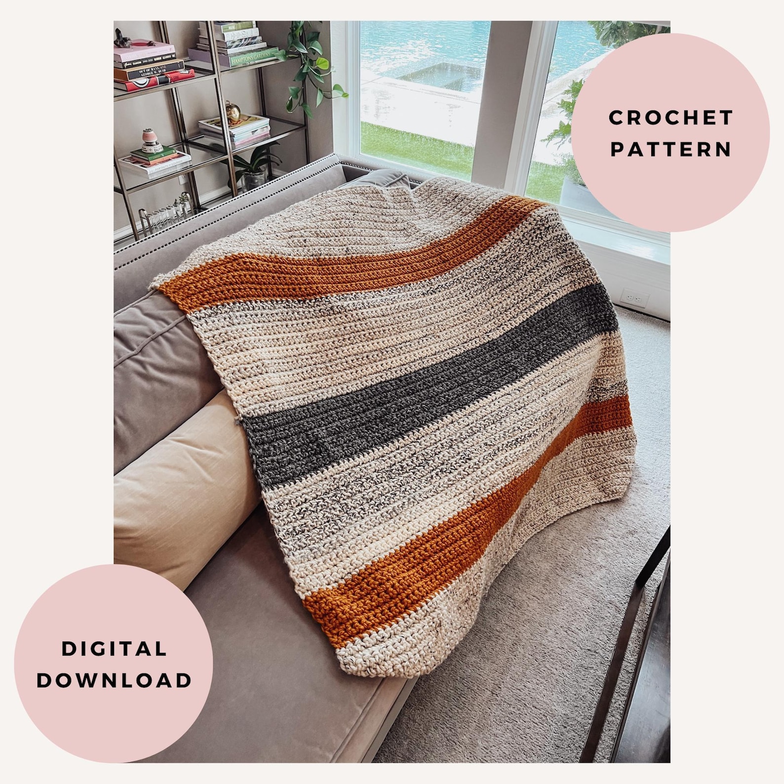 Beginner Chunky Wool Throw Blanket| the Chelsea Wool Blanket Pattern ...