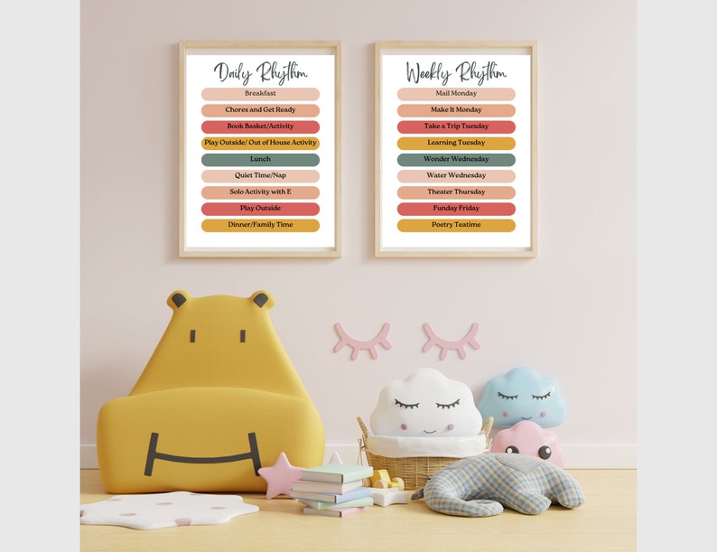 Daily and Weekly Rhythm Printable | Homeschool Daily Rhythm | Daily ...