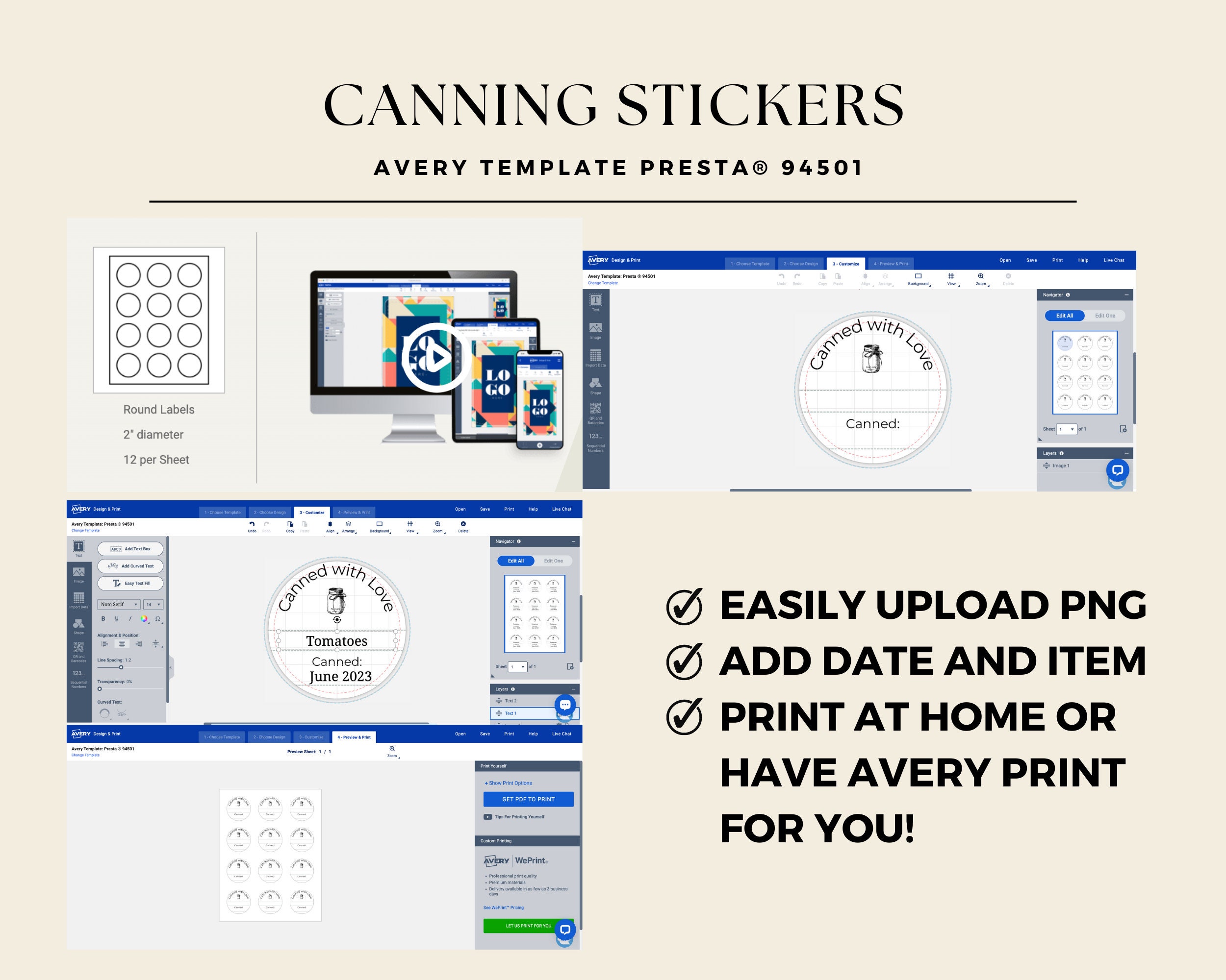 Homestead Canning Bundle: Recipe, Inventory Sheets & Jar Stickers ...