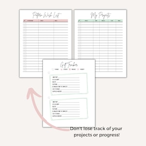 PRINTABLE Crochet Project Planner| Printable Download| US Letter ...