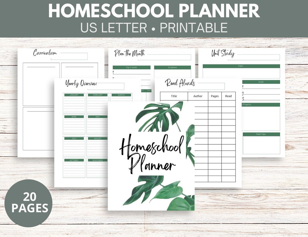 Printable Homeschool Planner| Charlotte Mason + Loop Schedule + Unit ...