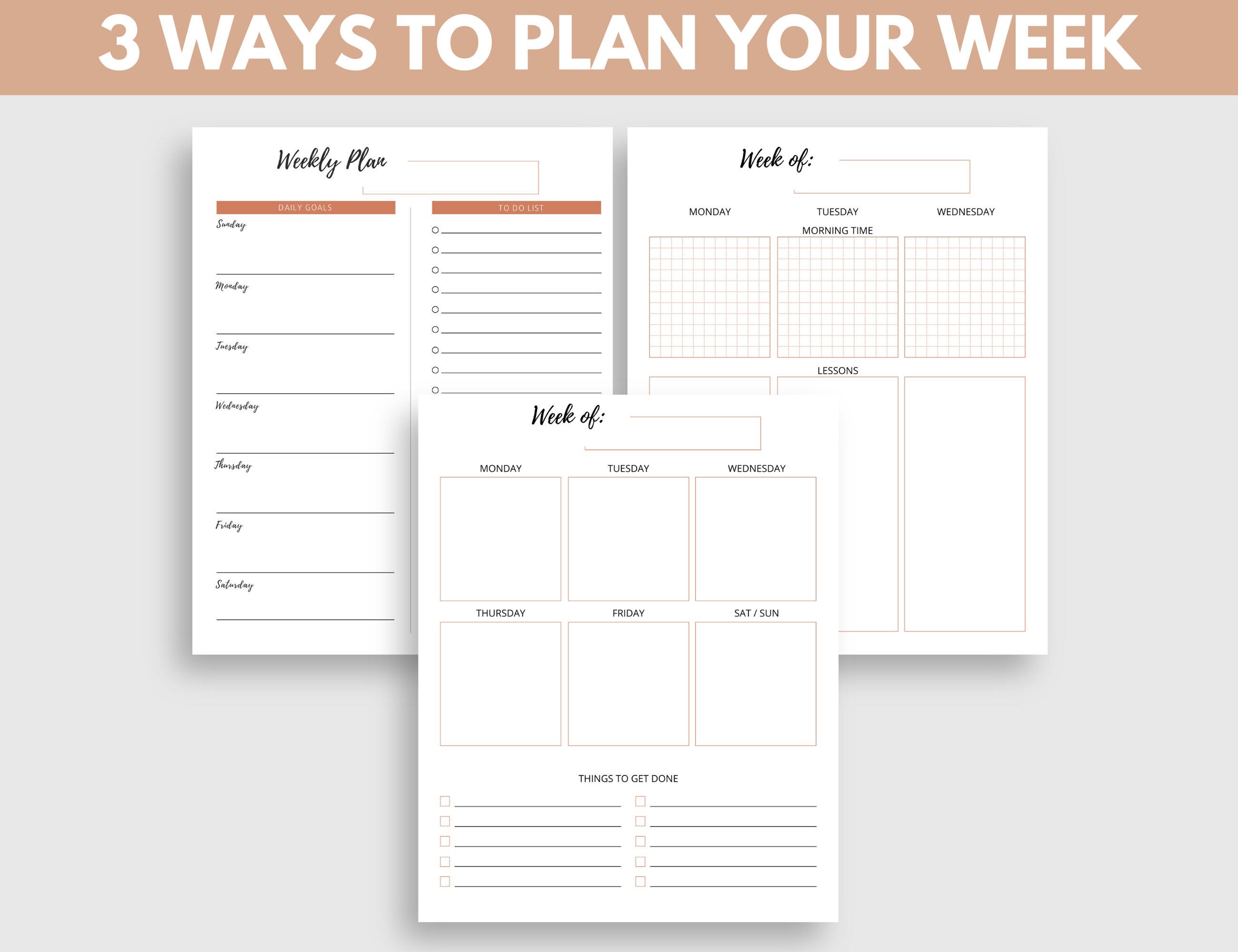 Printable Homeschool Planner Undated Homeschool Planner Attendance ...