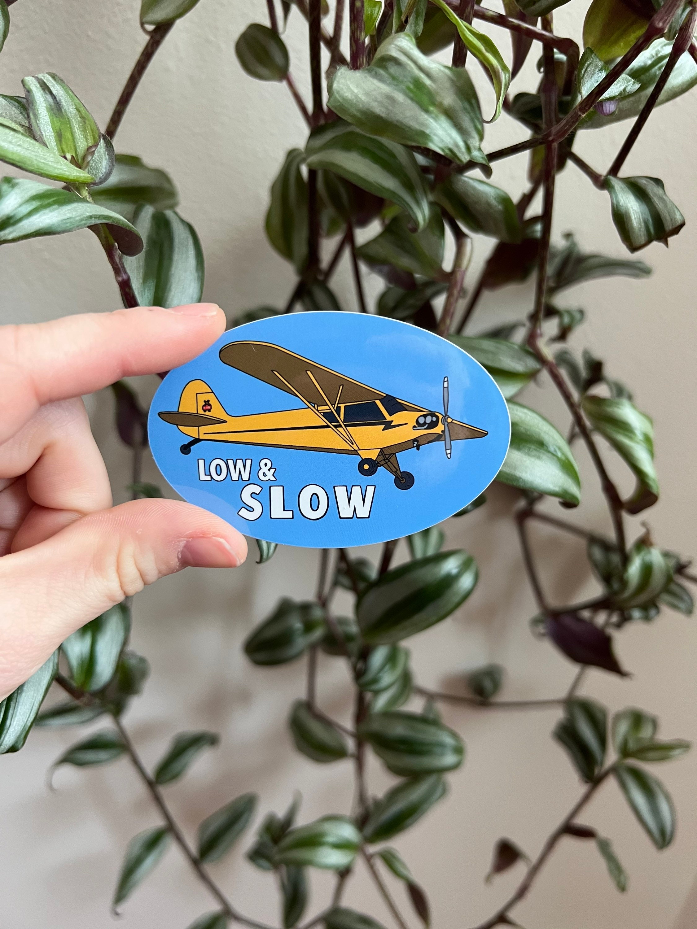 Low and Slow Piper Cub Sticker - Etsy