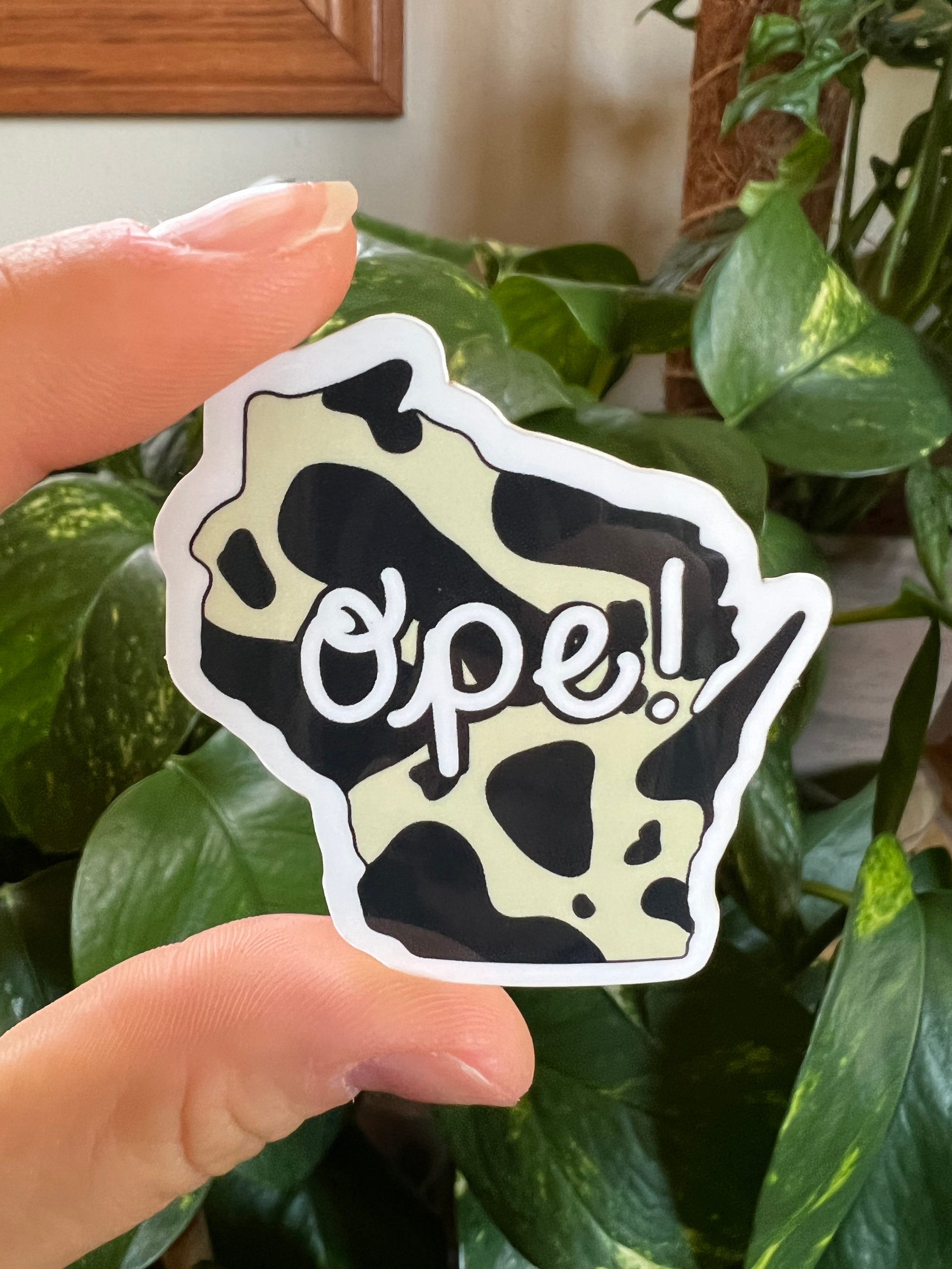 Cowhide ope Wisconsin Sticker - Etsy