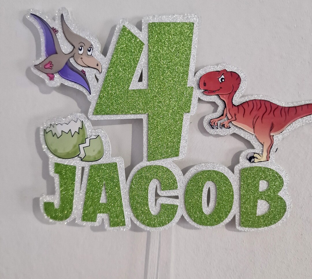 Dinosaur Themed Cake Topper - Etsy