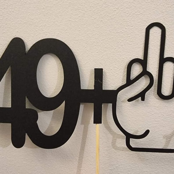 Middle Finger Birthday Cake Topper - Etsy UK