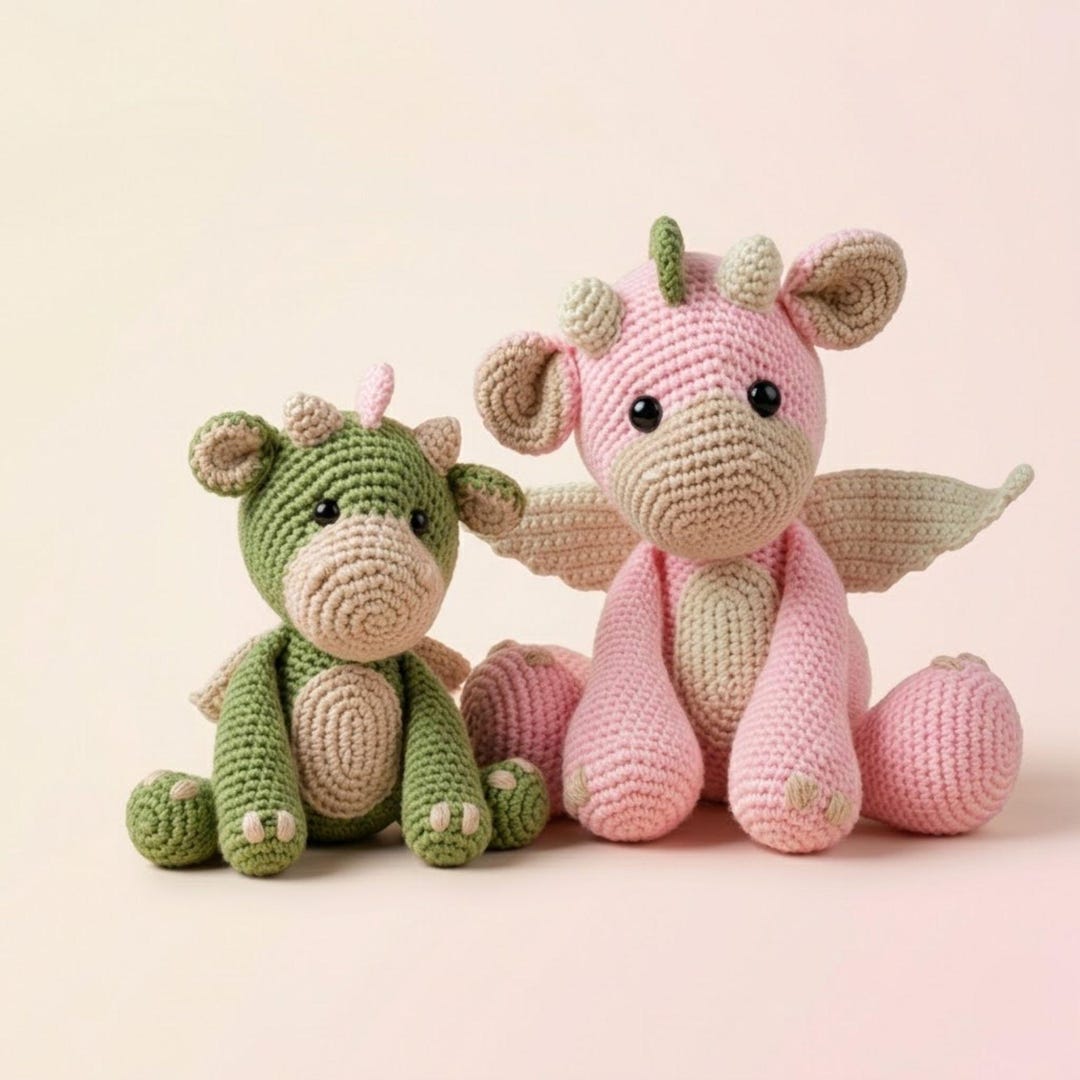 Mini Dragon Crochet Pattern – Amigurumi Plush Tutorial (PDF Download ...