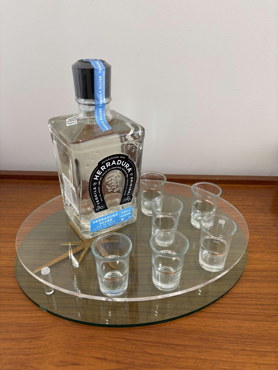 Mid Century Modern Acrylic Shot Glass Mini Bar - Etsy