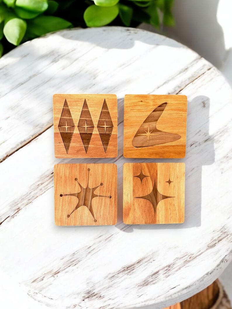Mid Century Modern Coasters - Etsy