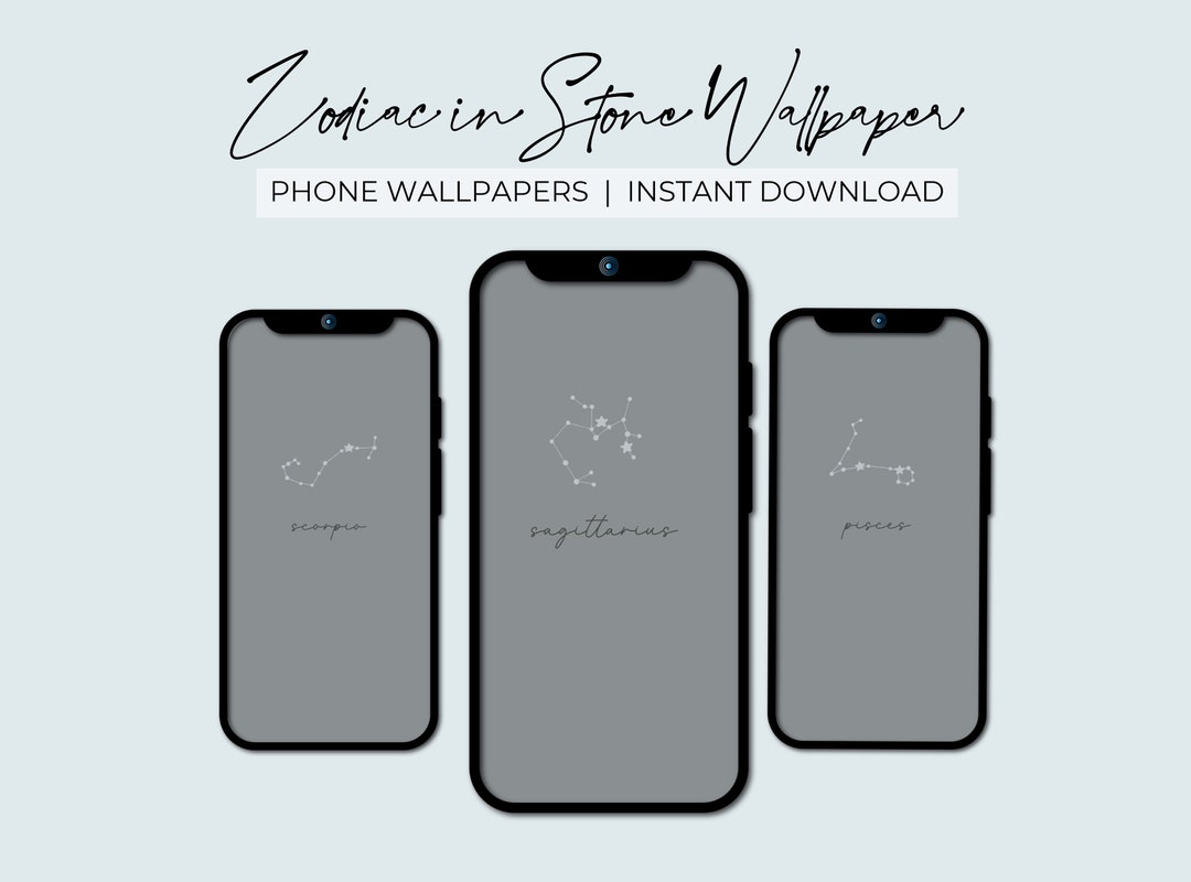 Zodiac in Stone Phone Wallpaper | Lock Screen & Home Screen | Aesthetic ...